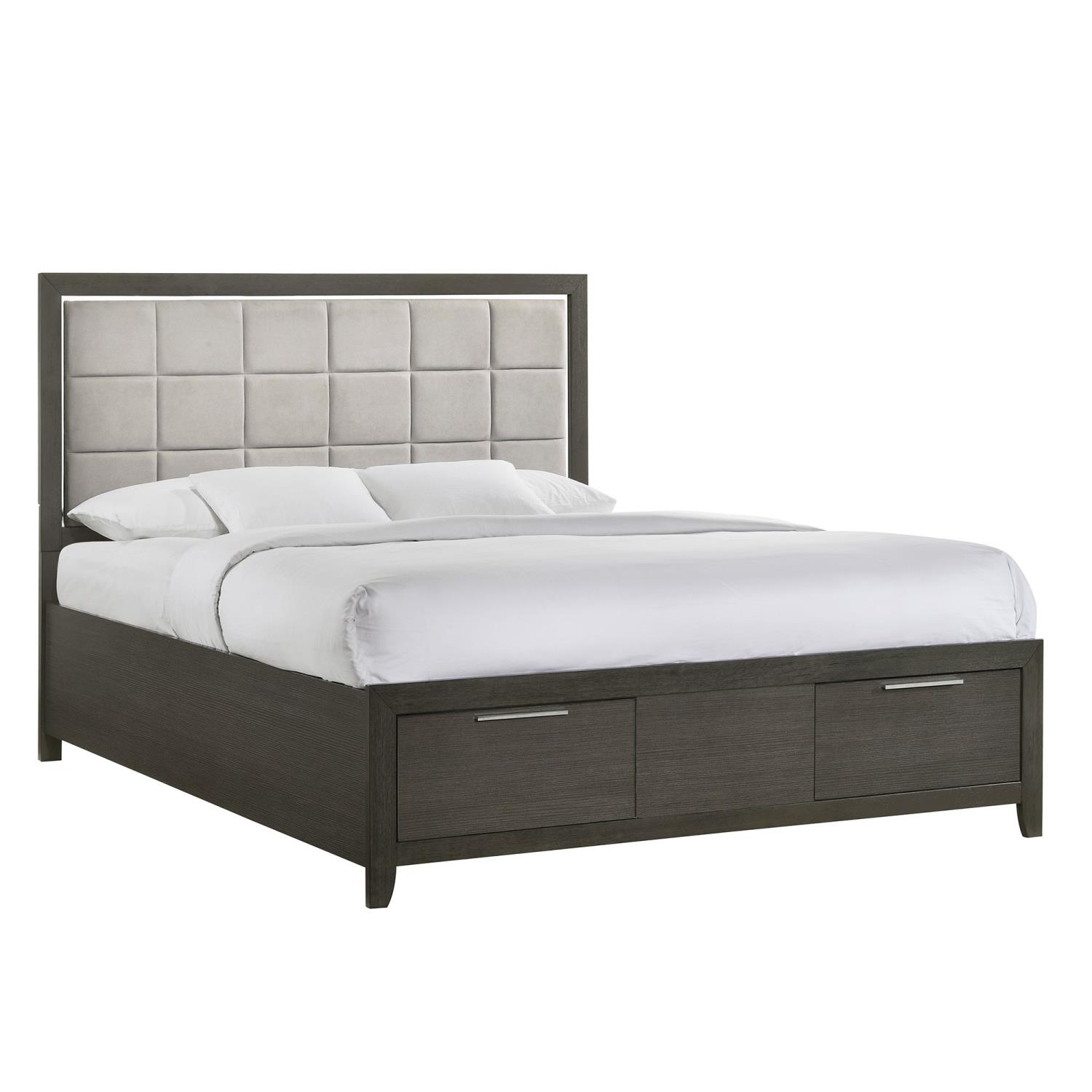 Elements Picket House Furnishings Myla King Storage Bed In Grey Finish ...