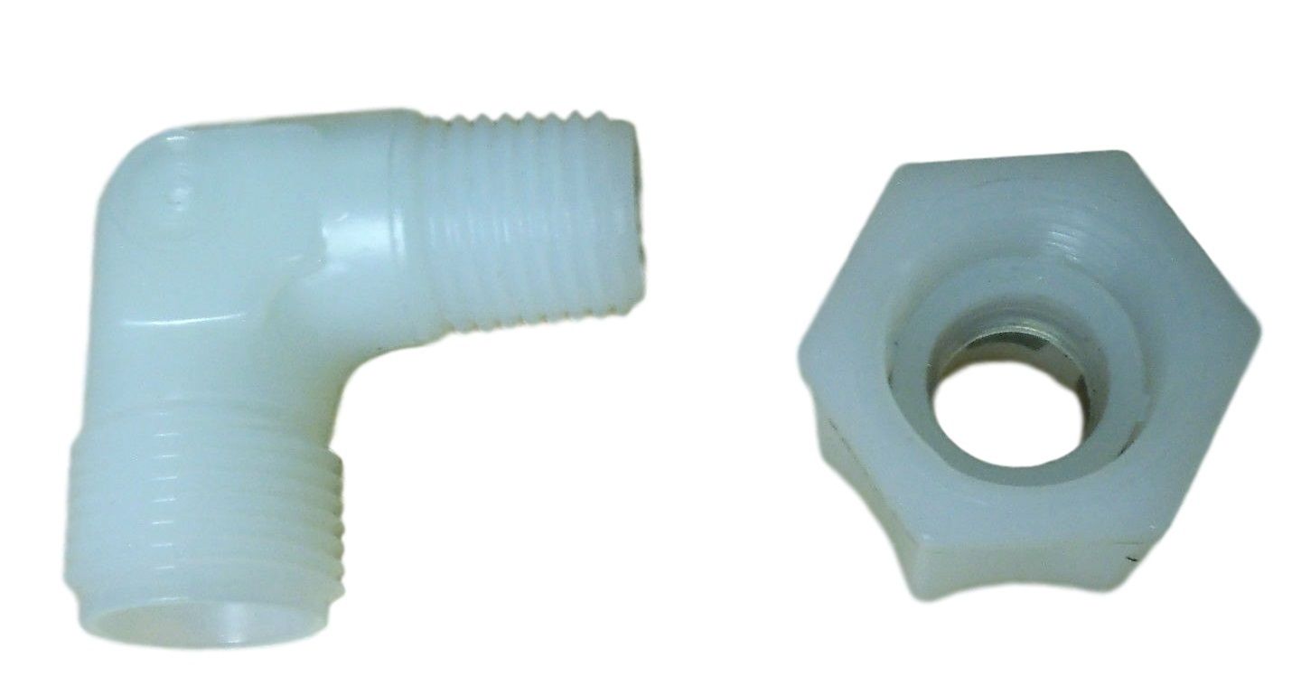 UltraPure 3403625 1008001 1/4" x 3/8" Compression Elbow w/ Metal ...