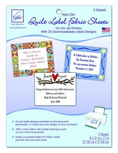 June Tailor Quilt Label Fusible Fabric Sheets