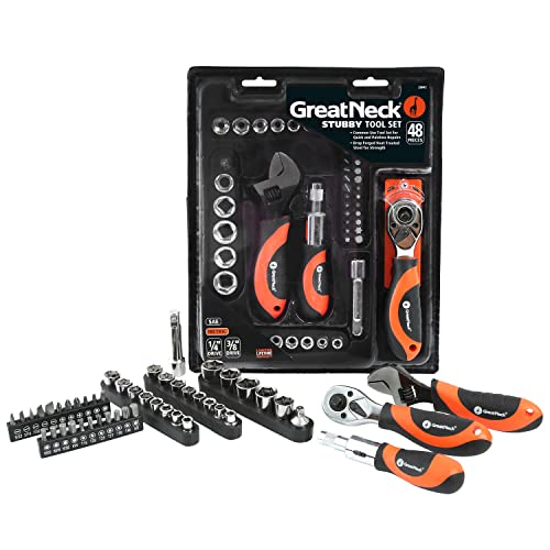 Great Neck GreatNeck 50 Piece Multi Drive Stubby Mechanics Tool Set ...