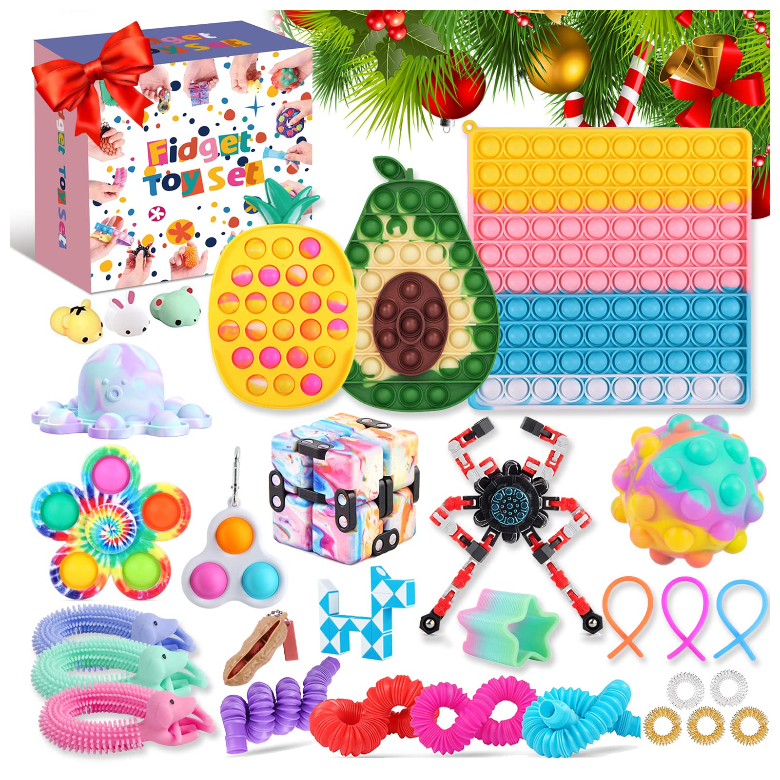 BAOK Fidget Toy Pack, Sensory Fidget Toys Pack with Pop, Pop-on-it ...