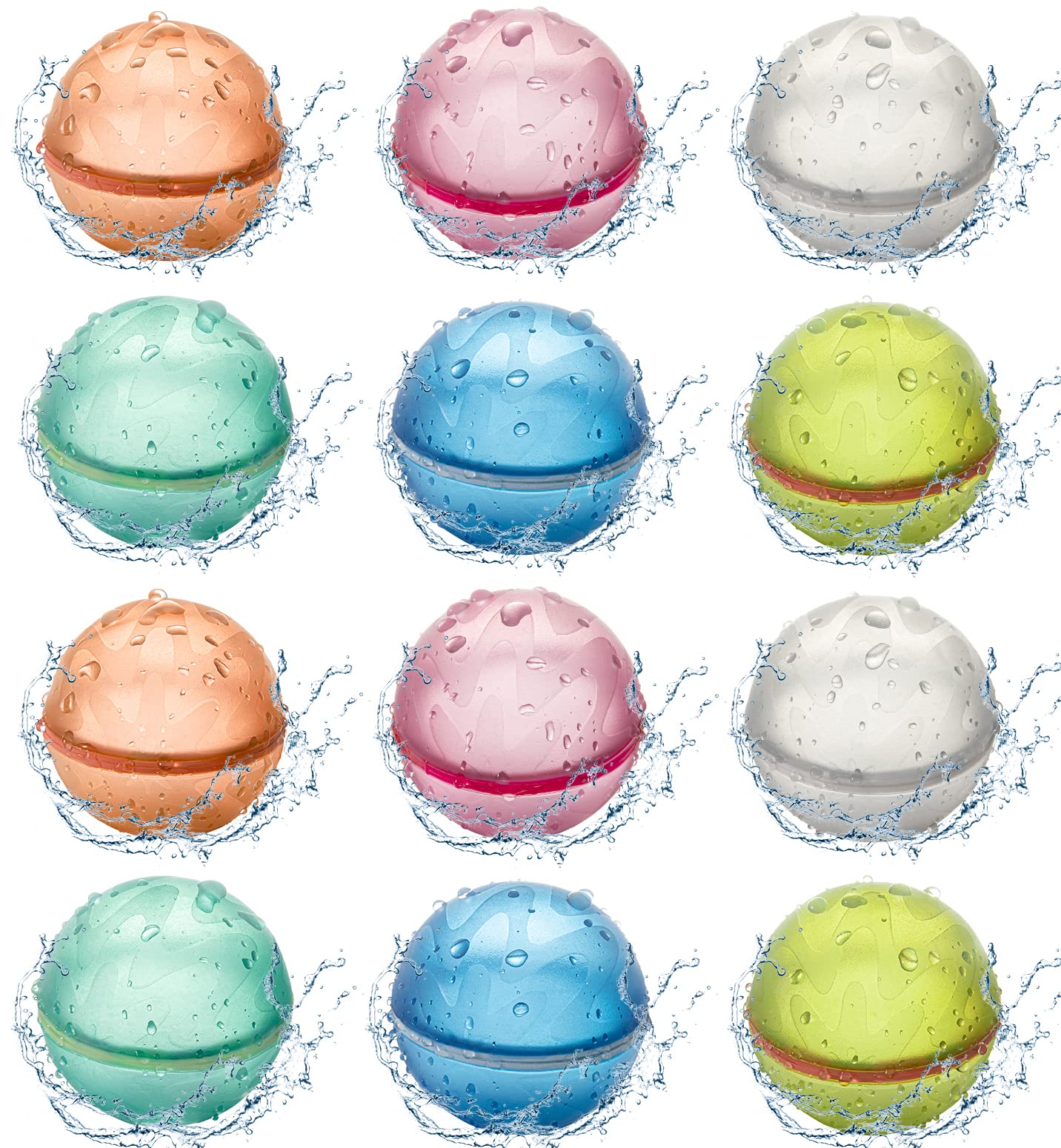 Rapean Reusable Water Balloons for Kids Magnetic Refillable Water Bombs ...