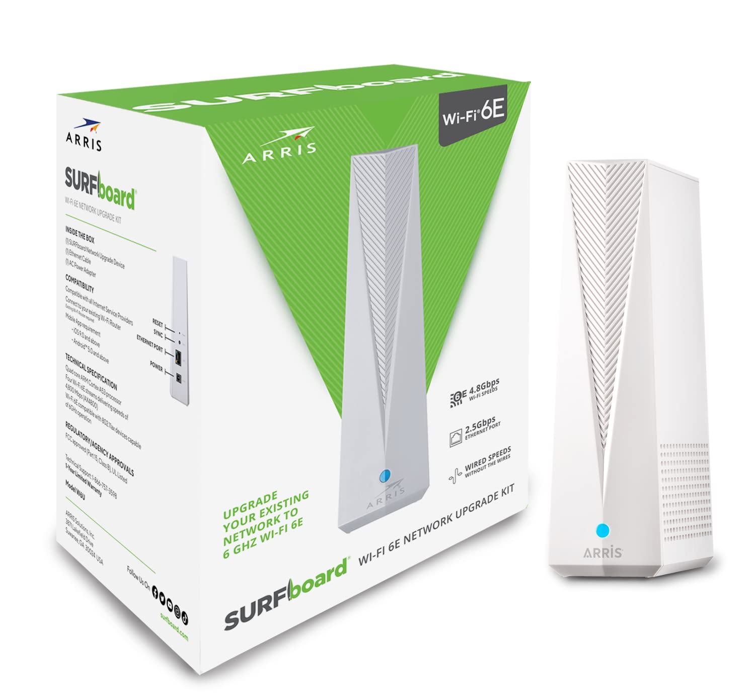 ARRIS Surfboard Wi-Fi 6E Network Upgrade Adapter W6U Dedicated 6 gHz ...