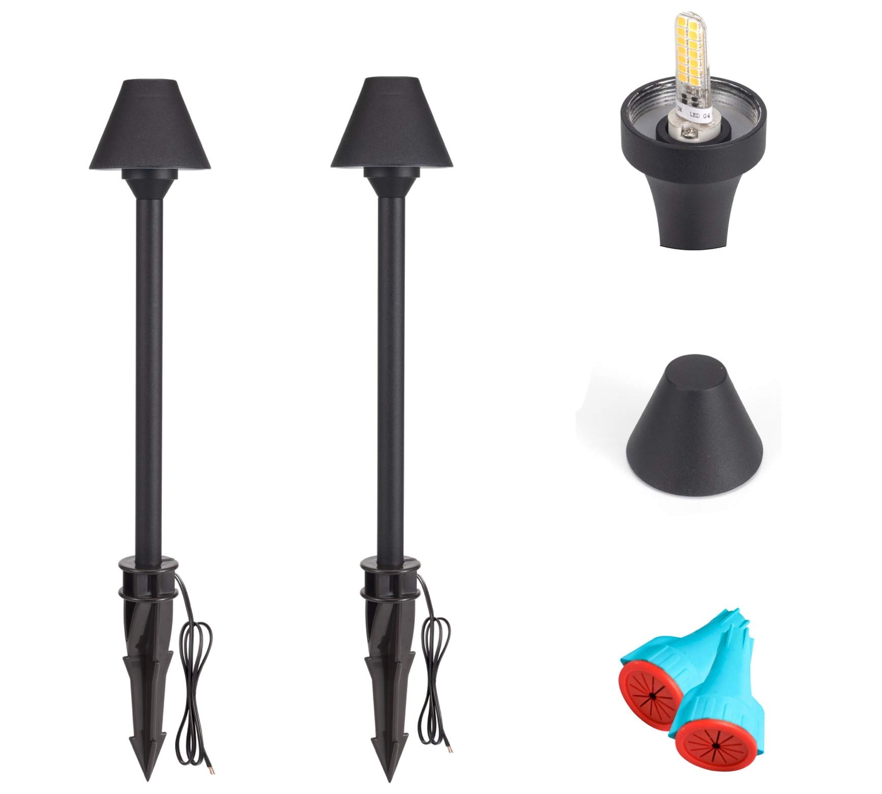 LIT-PaTH LED Pathway Light, 12V Low Voltage Landscape Light Kits, 2W ...