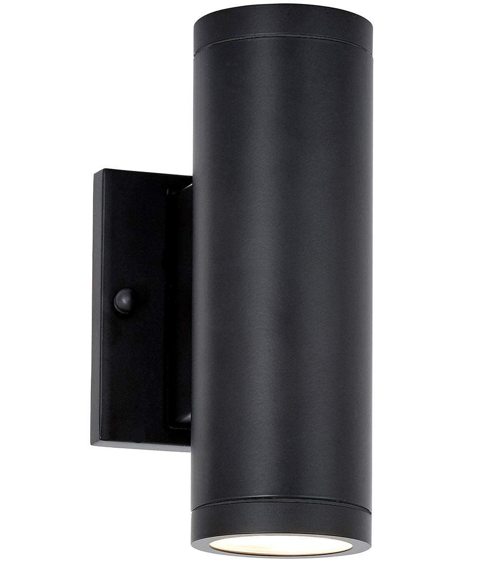 Hamilton Hills 8 Dual Up and Down Black Mini Outdoor cylinder LED Wall ...