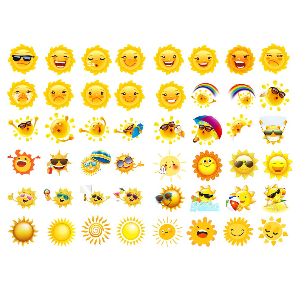 Seasonstorm cute Sun Emoticon Aesthetic Diary Travel Journal Paper ...