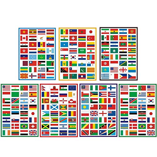 Sourcemall Waterproof PVc International country Flags Stickers, PVc ...