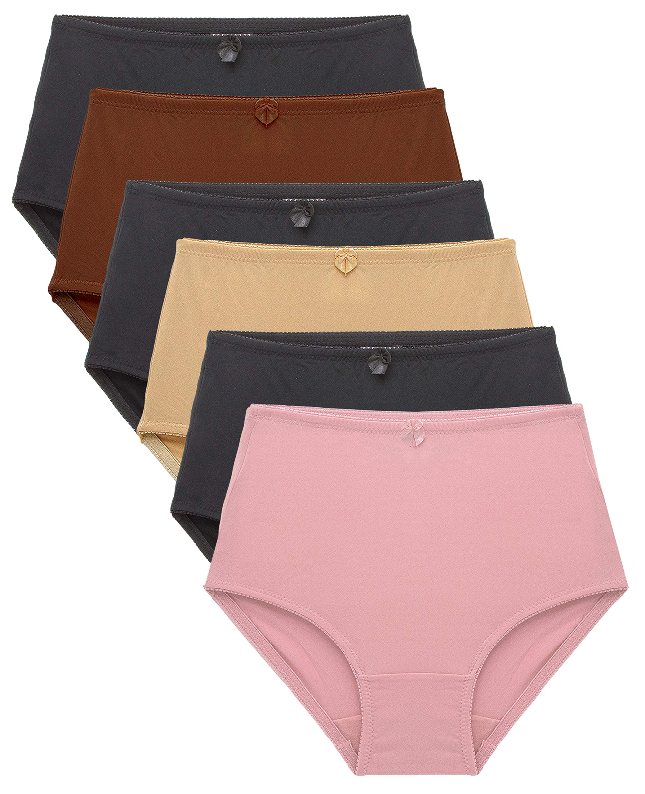 Barbra Lingerie Womens Multi Pack High Waist Cool Feel Brief Underwear Panties Small To 5xl