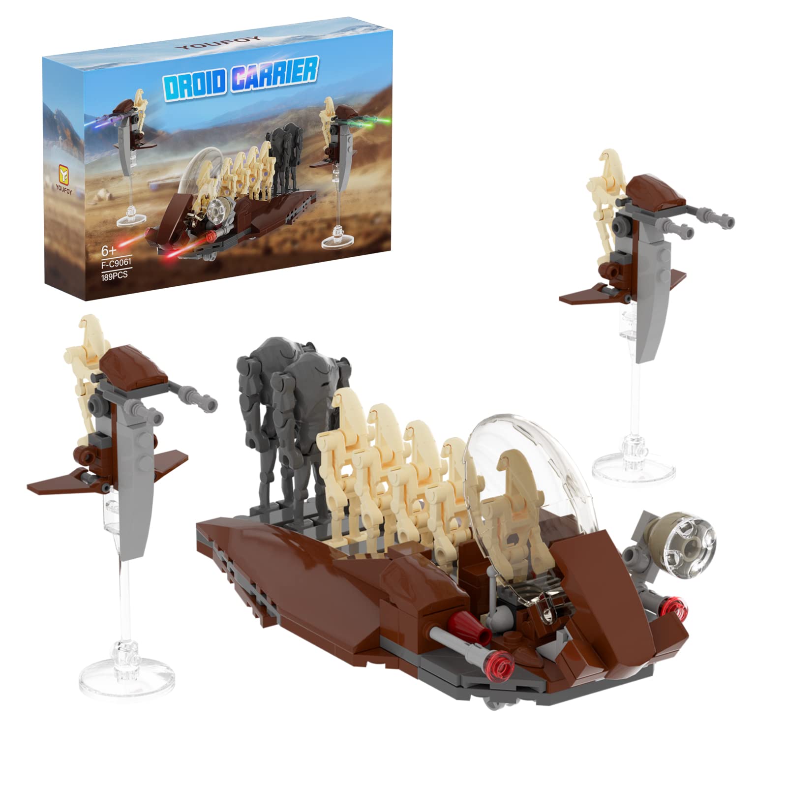 BuildingBoat Battle Droid Battle Pack, Droid Carrier Includes Super ...