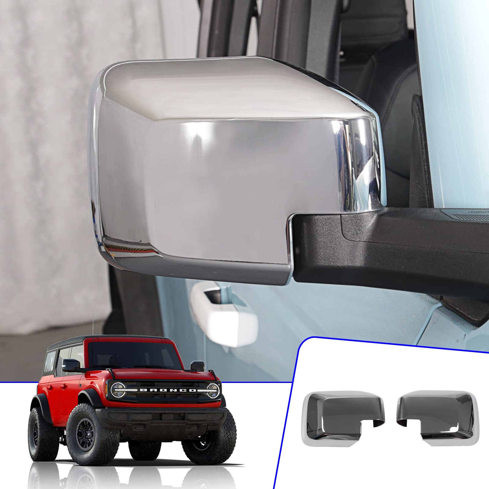 Rongtaod Fit 2021 2022 2023 Ford Bronco 24 Door Exterior Mirror cover ...