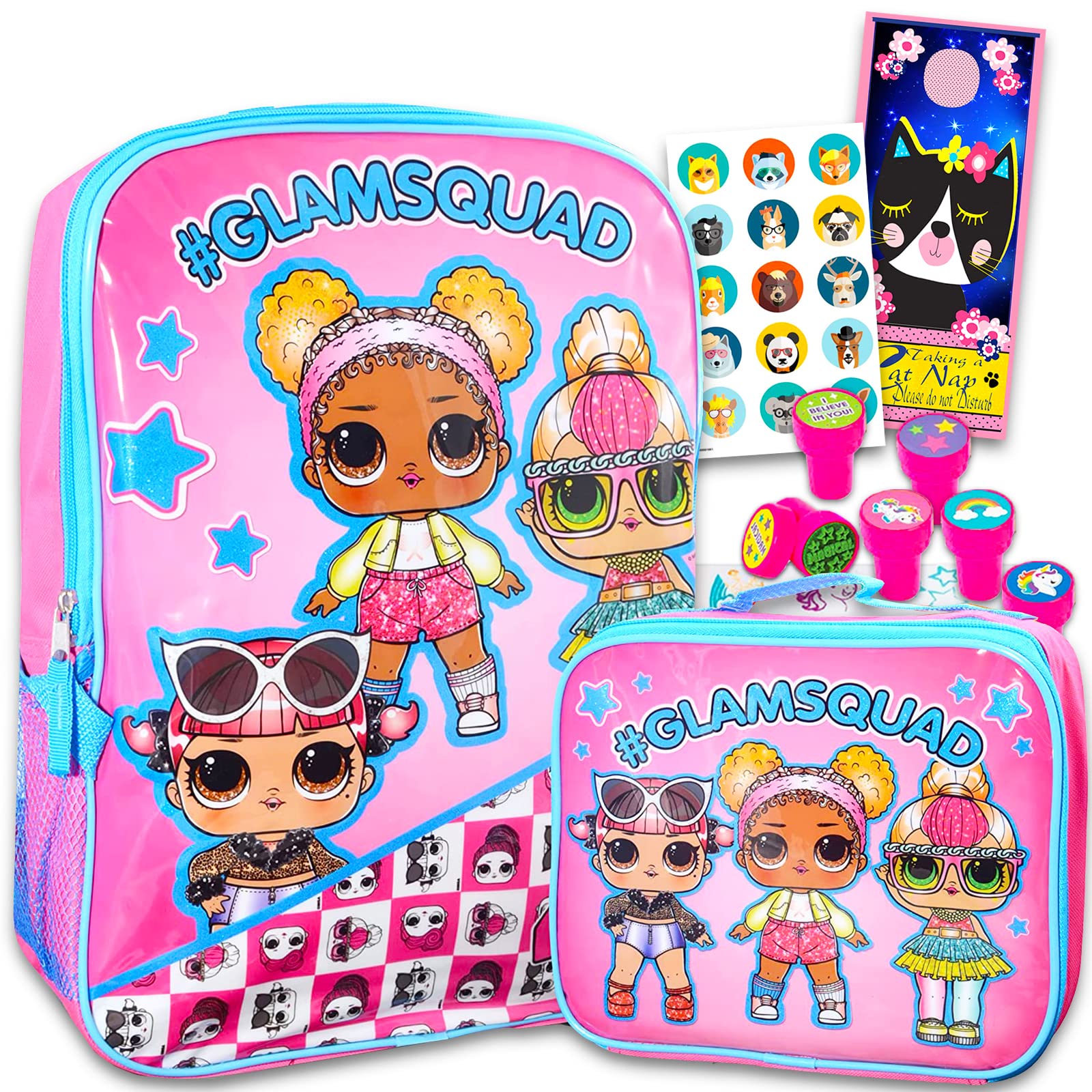 L.O.L. Surprise! LOL Doll Backpack With Lunch Box For girls - 5 Pc ...