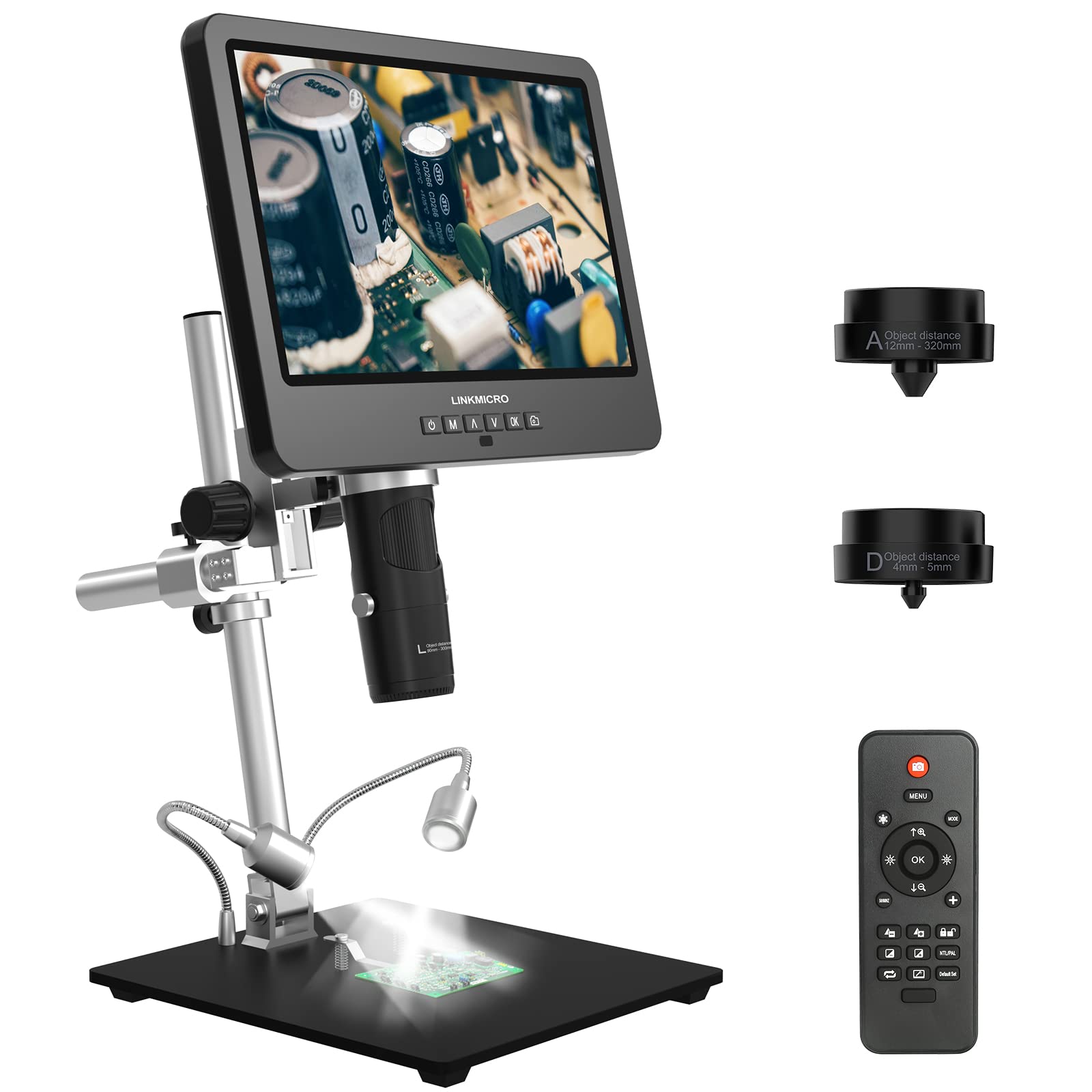 LINKMIcRO 10 HDMI Digital Microscope 2000X 3-Lens-in-1 UHD 2160P ...