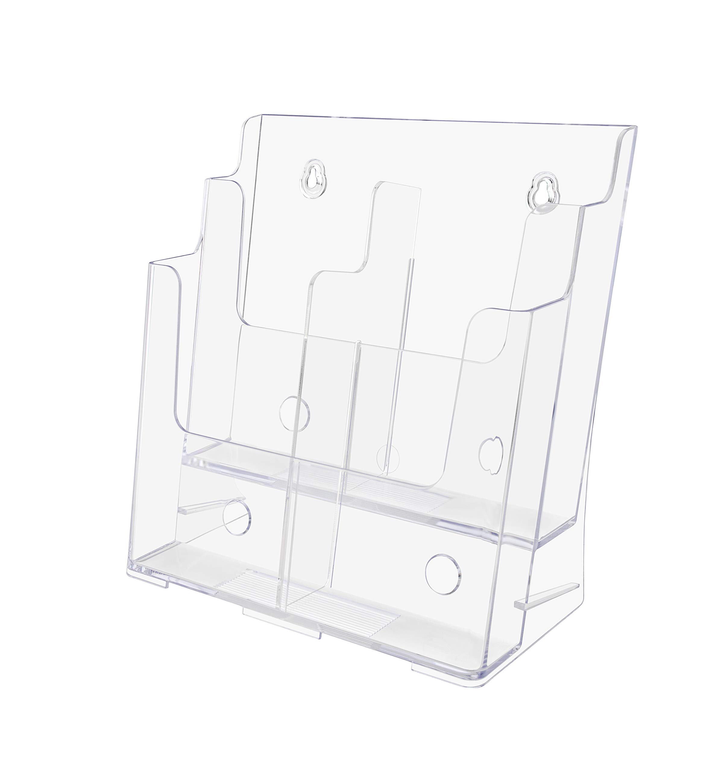 Marketing Holders 2 Tiered 4 Pocket 95W Brochure Holder With Dividers ...