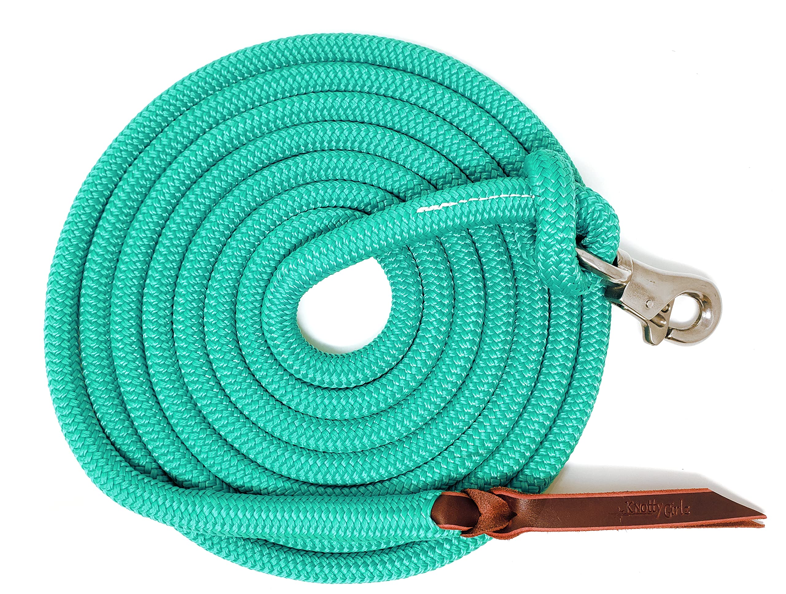 Knotty Girlz 916 Double Braid Polyester Yacht Horse Lead Rope Natural Horsemanship With Option ...