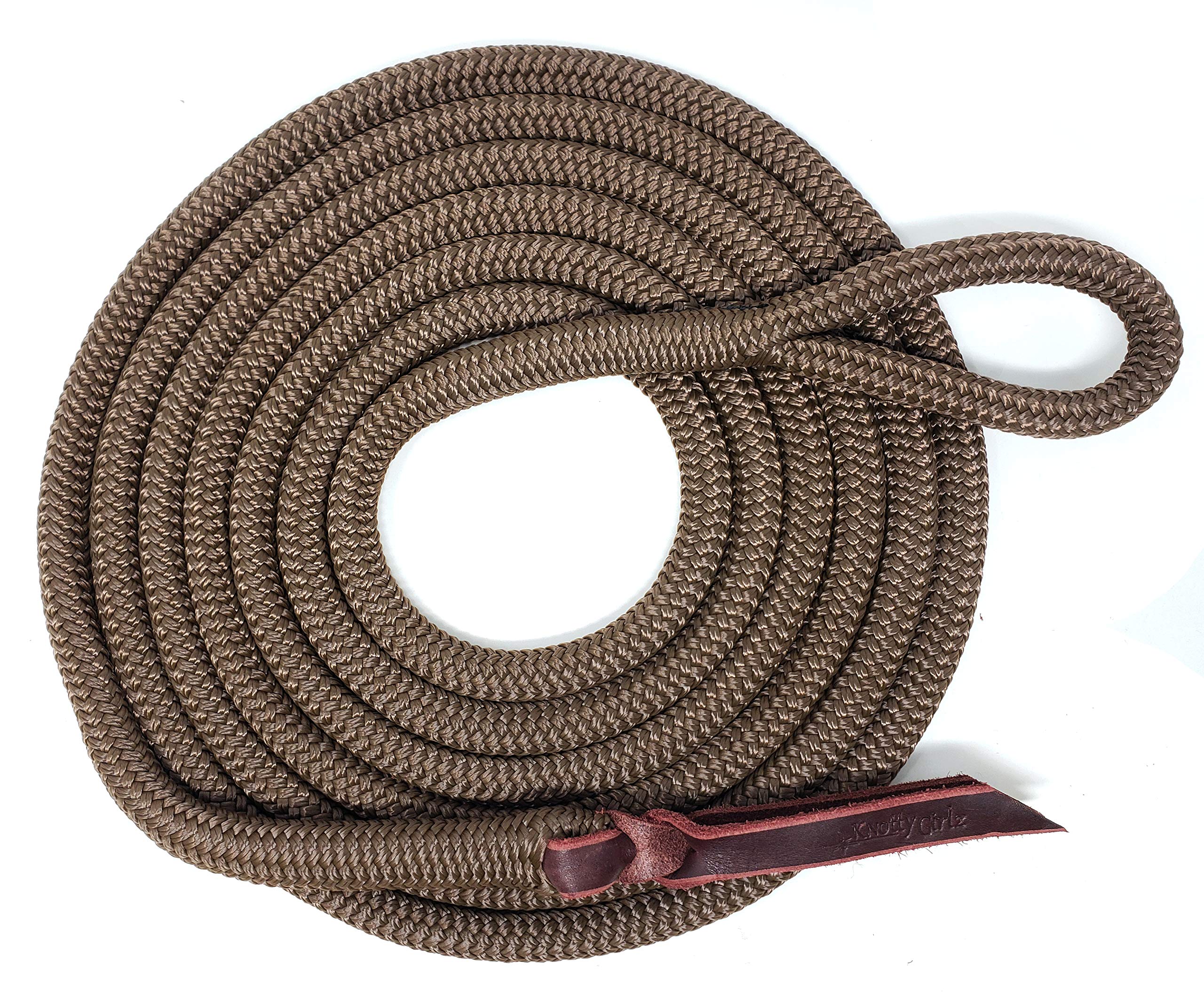 Knotty Girlz 916 Double Braid Polyester Yacht Horse Lead Rope Natural ...