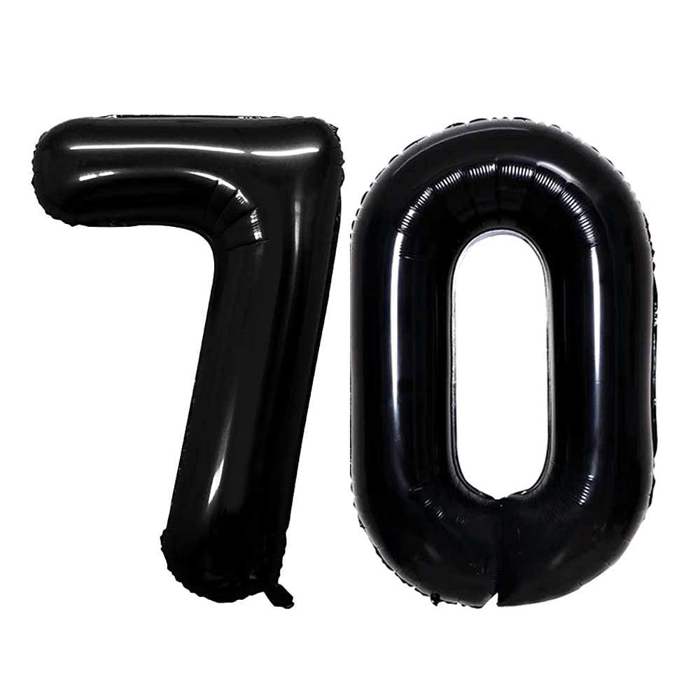 Goer 42 Inch Black 70 Number Balloons For 70Th Birthday Party ...