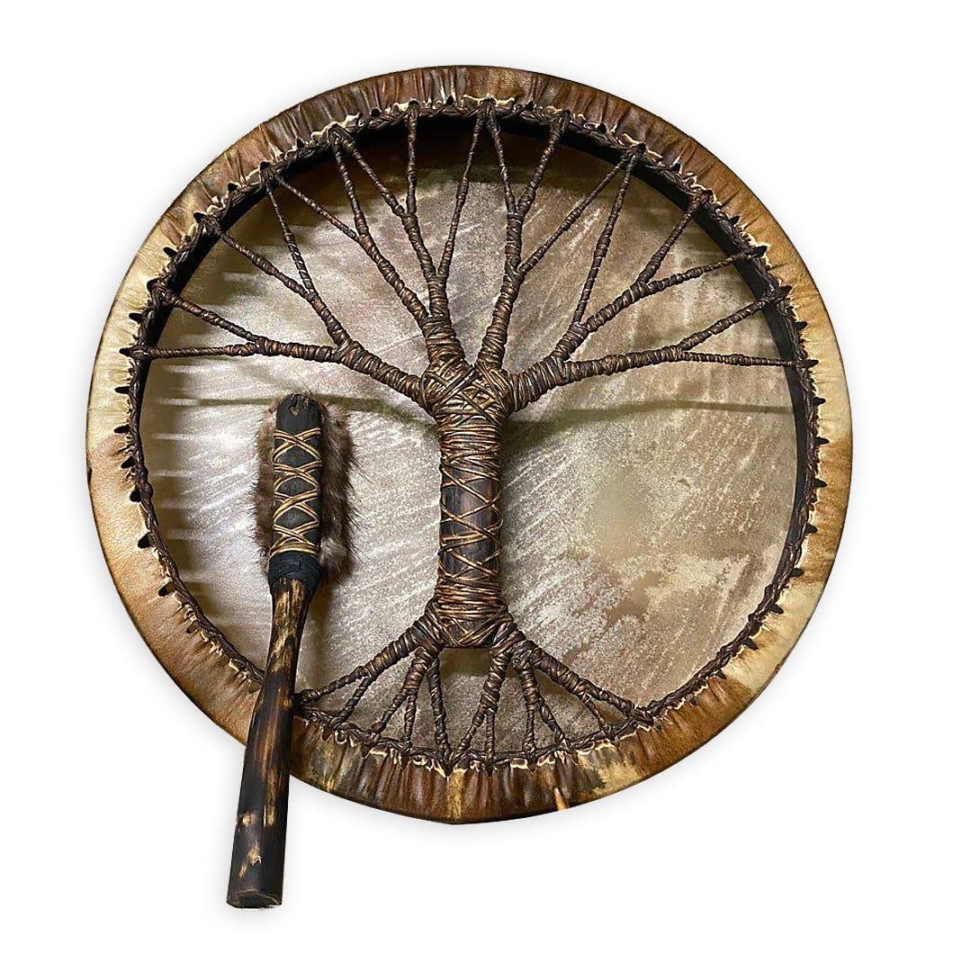QNQA Shaman Drum, Tree of Life Decoration Design, Handmade Shamanic ...