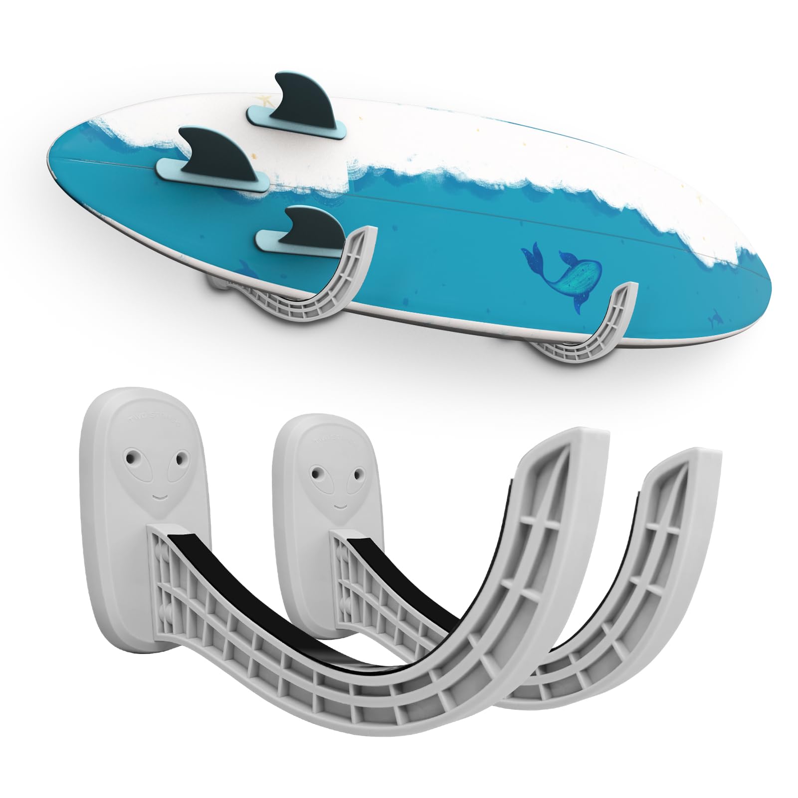 TWO STONES Surfboard Rack for Wall Surfboard Wall Mount Paddle Board ...