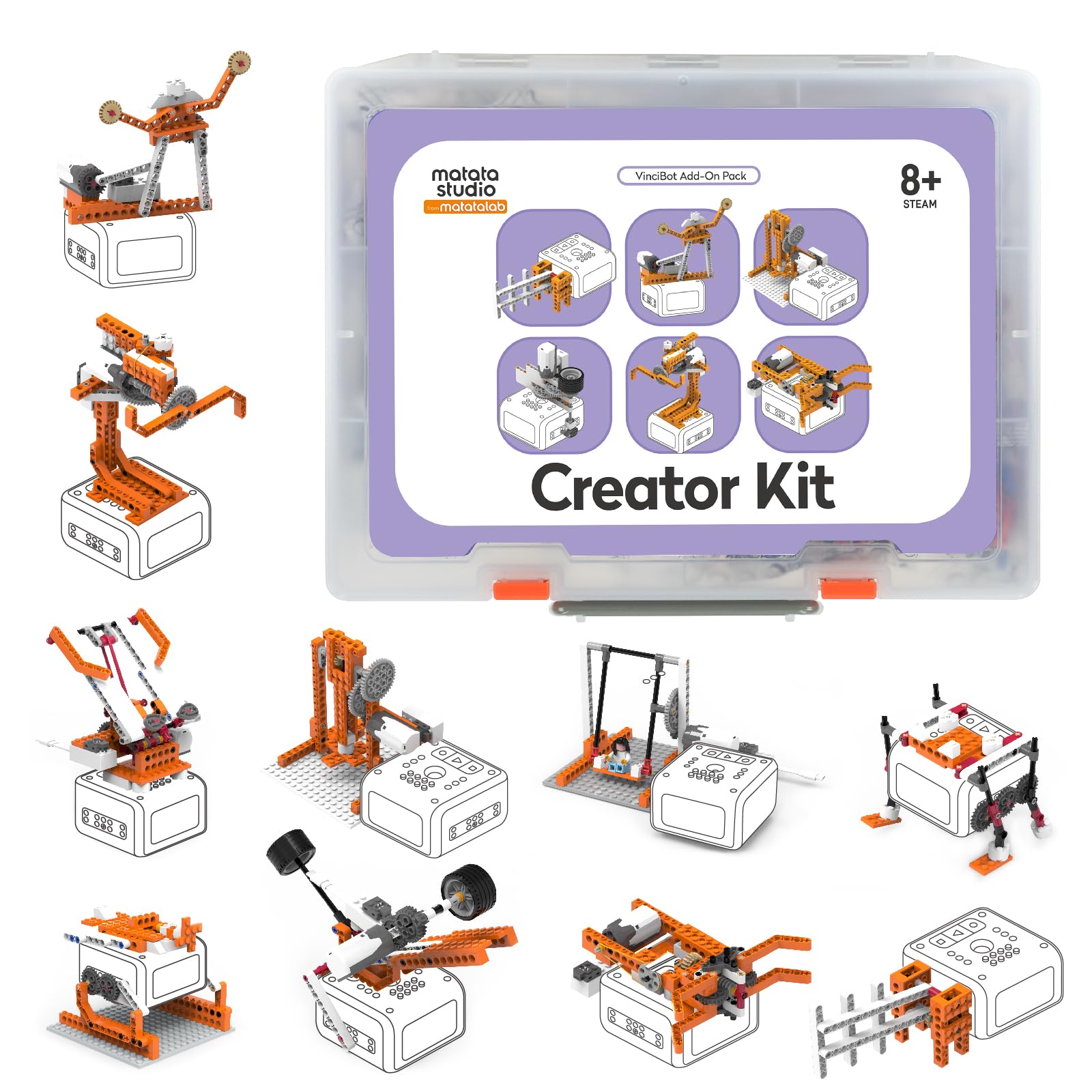 Matatalab Creator Kit for VinciBot Coding Robot, 434+ Building Blocks ...