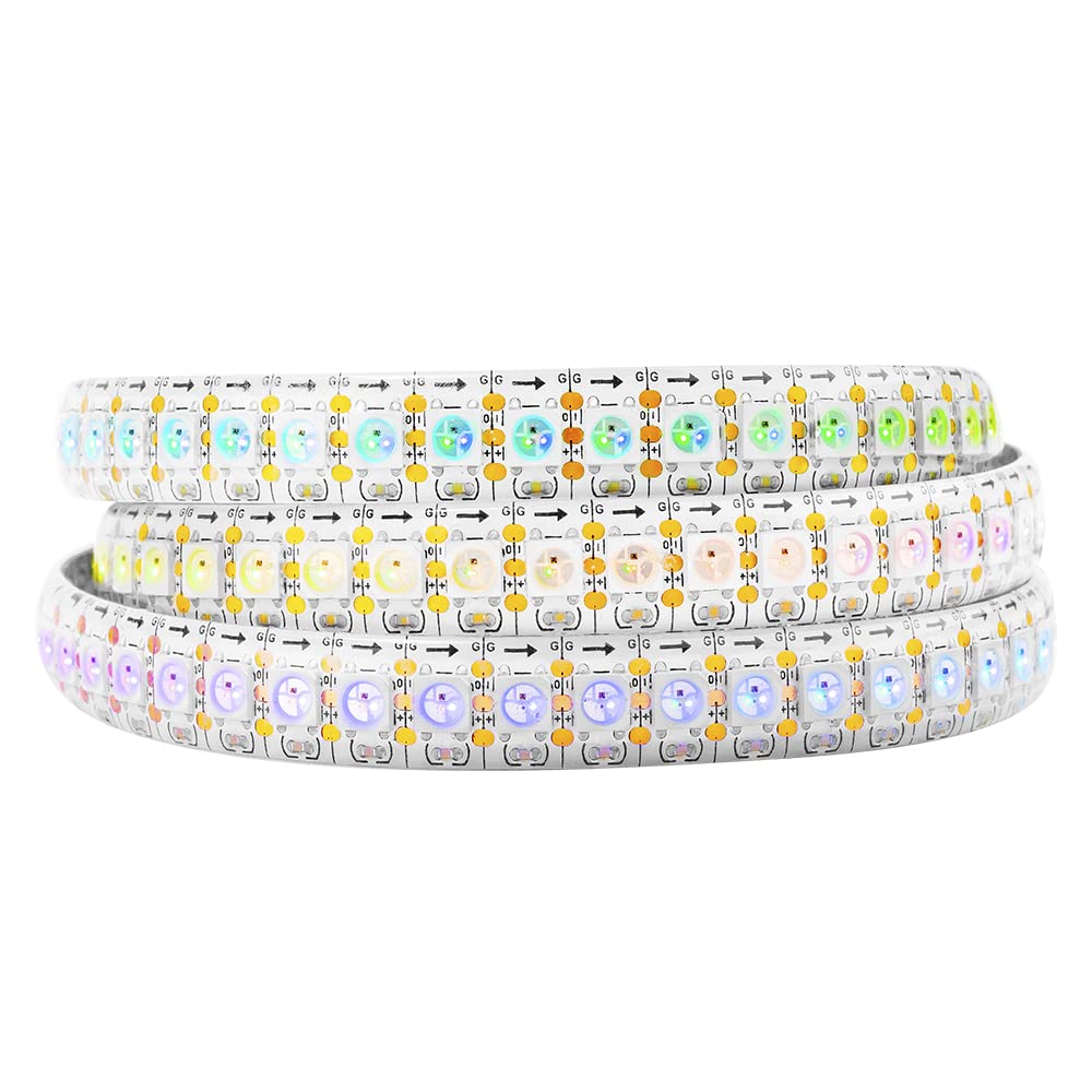 BTF-LIGHTING WS2812B RGB 5050SMD Individual Addressable 3.3FT 144(2X72 ...