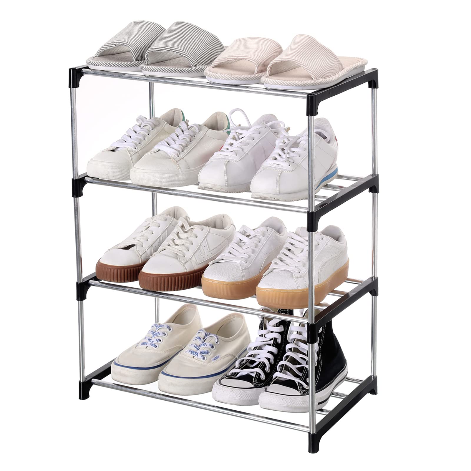 Jucaifu Stackable Small Shoe Rack, Entryway, Hallway and closet Space ...