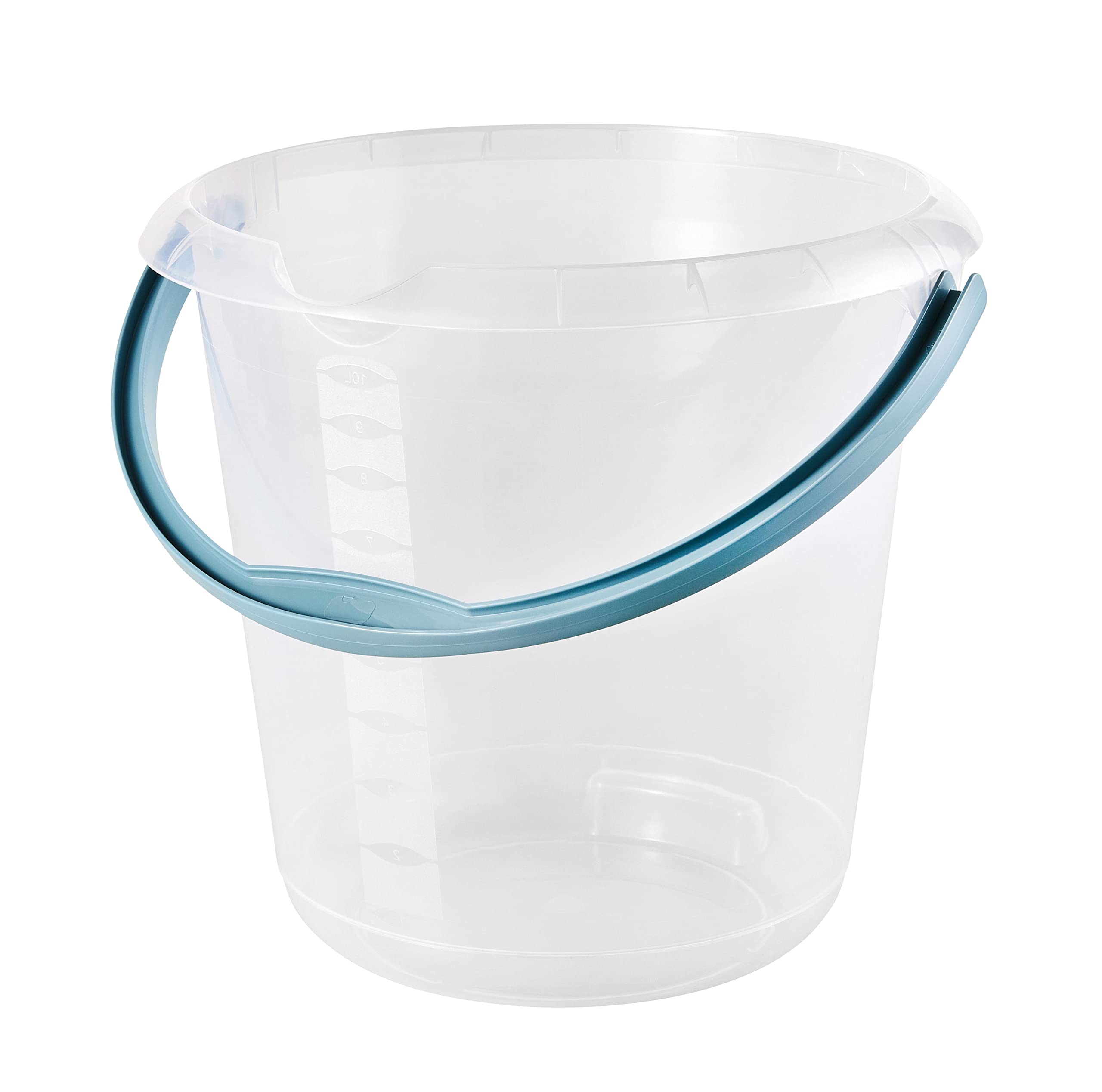 keeeper Bucket with Integrated Measuring Scale and Ergonomic Handle, 10 ...