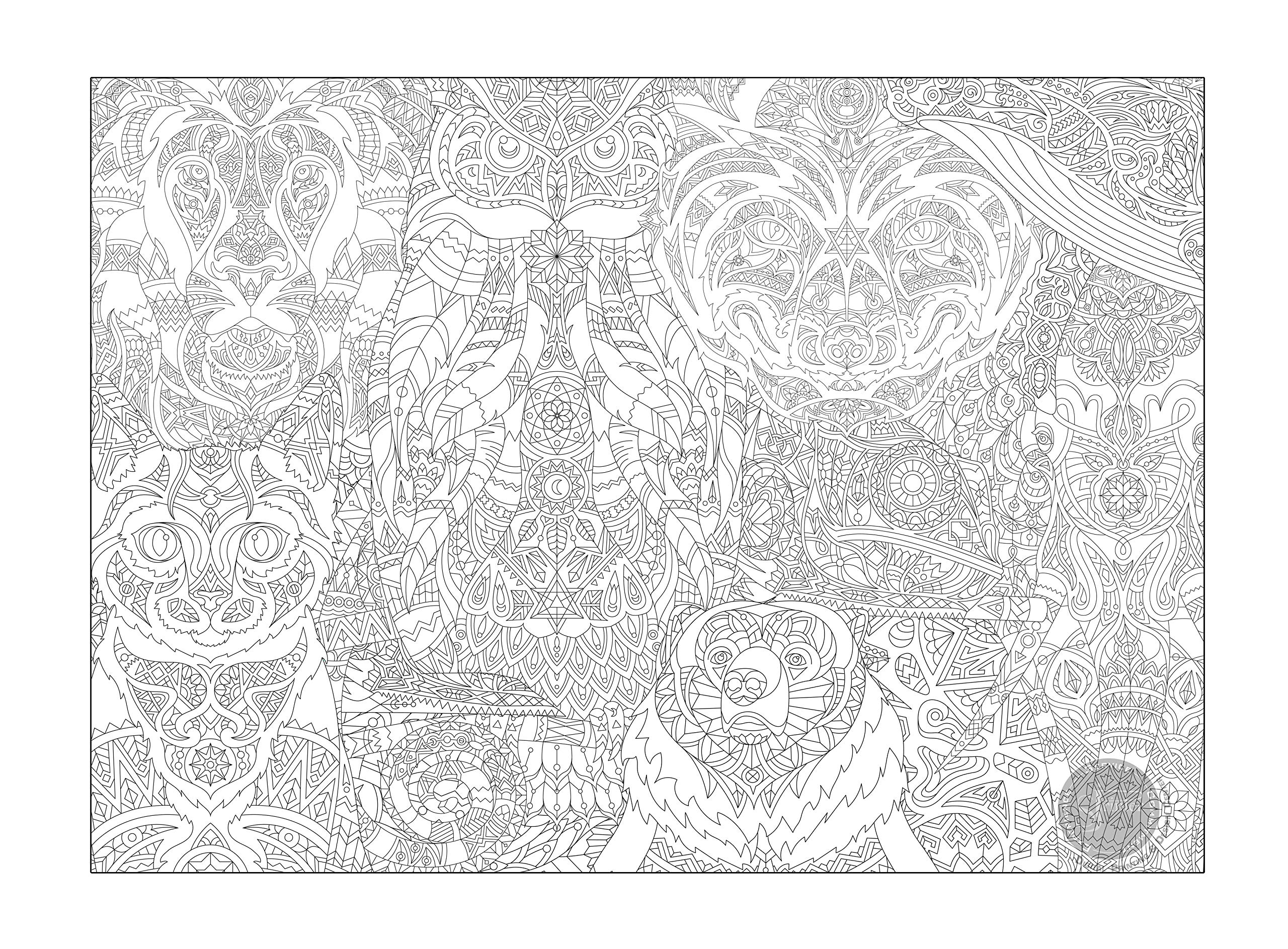 huge coloring pages for adults