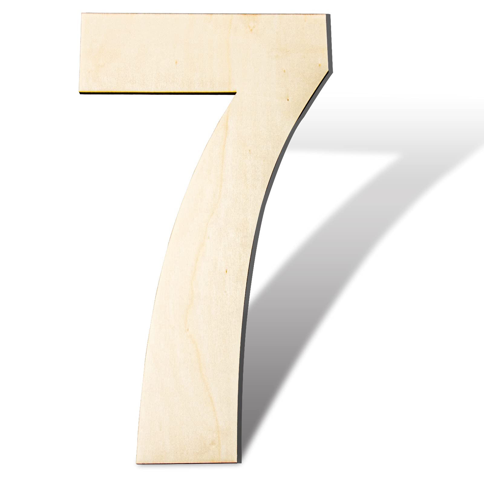 GDGDSY 14 Inch Blank Wood Number 7 Unfinished Wooden Number Sign Large ...