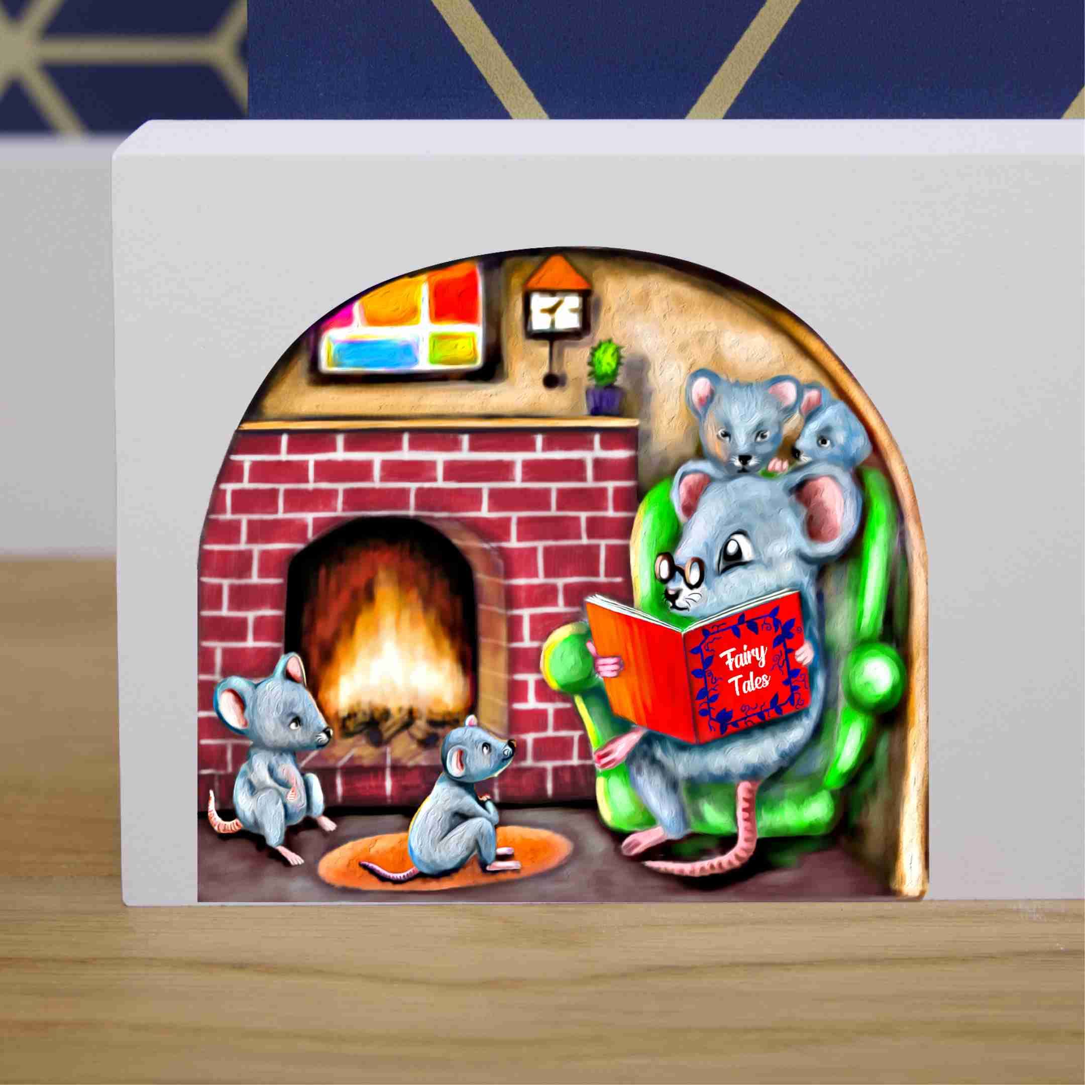 Micesterpiece Mouse Reading Book, Wall Decor Sticker Decal, Kids Room ...