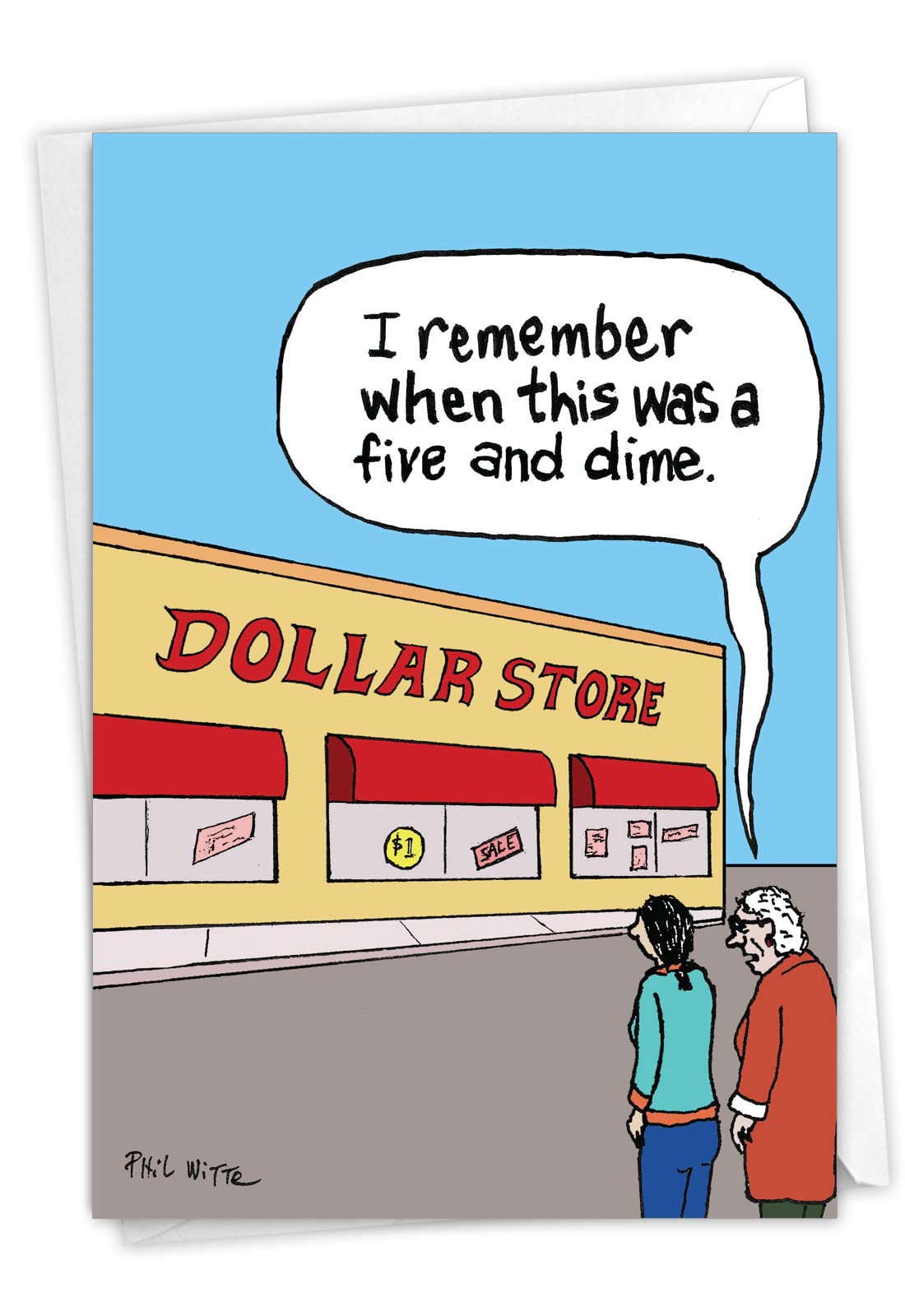 NobleWorks - 1 Funny Happy Birthday greeting card - Inflation Humor ...