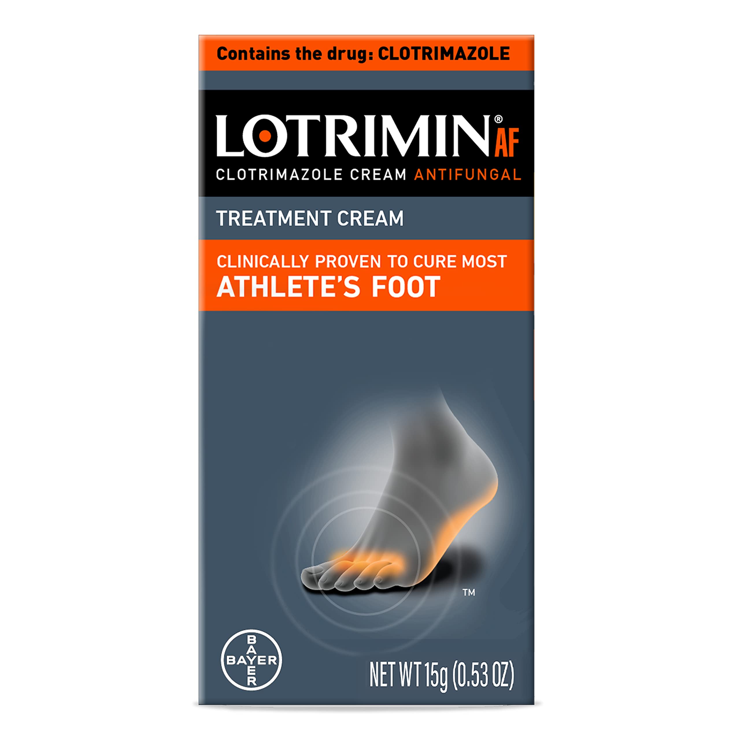 Lotrimin AF cream for Athletes Foot, clotrimazole 1 Antifungal ...