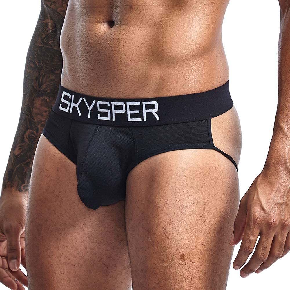 SKYSPER Mens Jockstrap Underwear, Athletic Supporters Jock Straps Male Underwear for Men