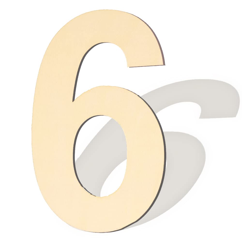 BIUWING 17 inch Large Wooden Numbers, Wood Number, Blank Wooden Number ...