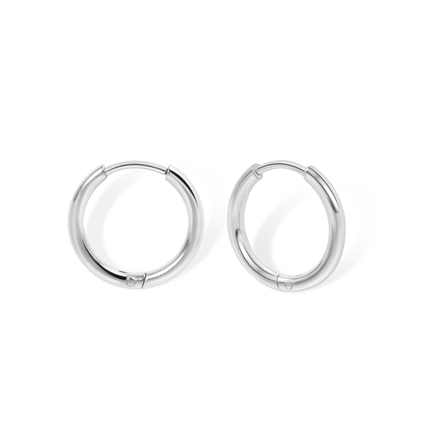 Sweetkiki Small Gold Hoop Earrings Leightweight: Hinged Huggie Hoop ...