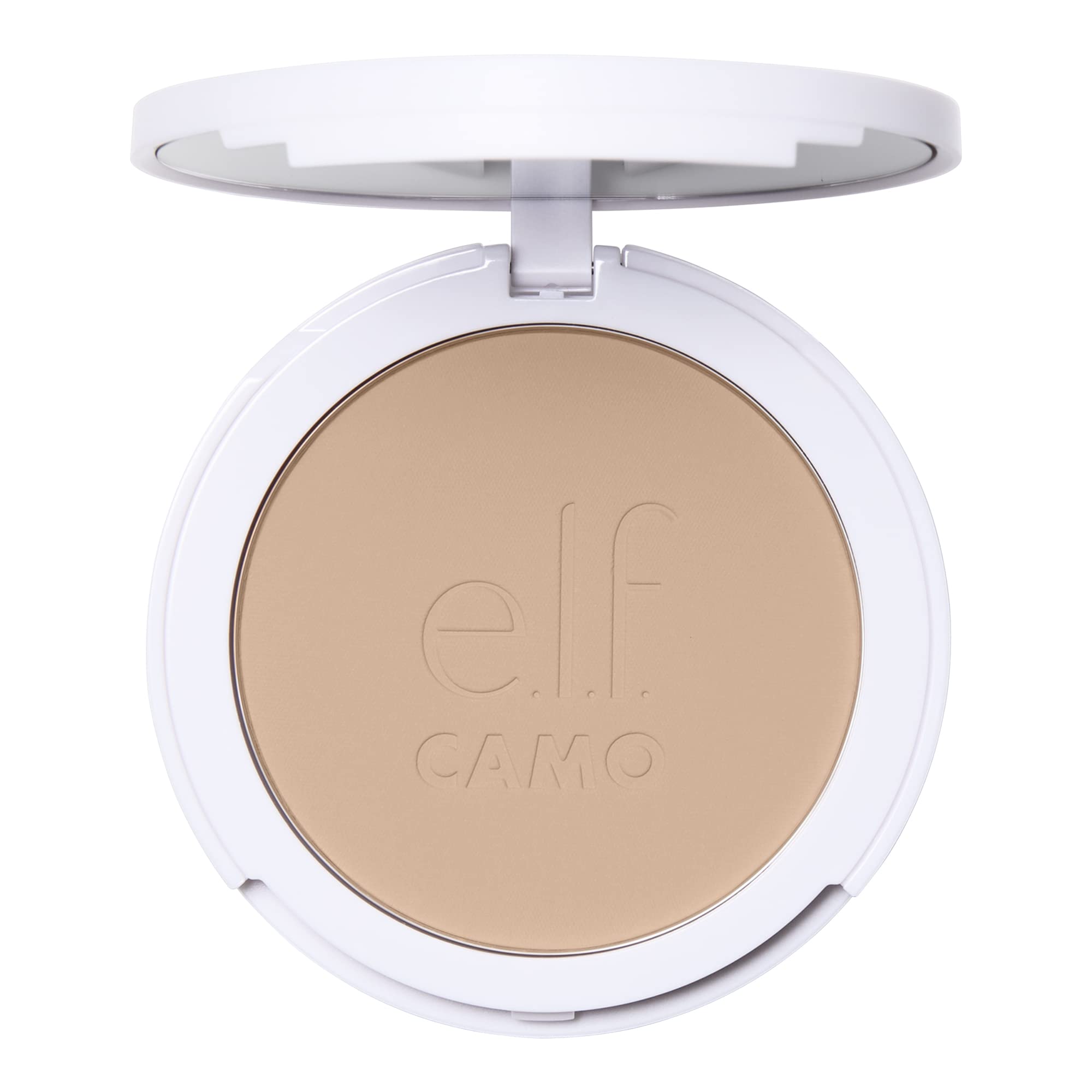 elf camo Powder Foundation, Lightweight, Primer-Infused Buildable Long ...