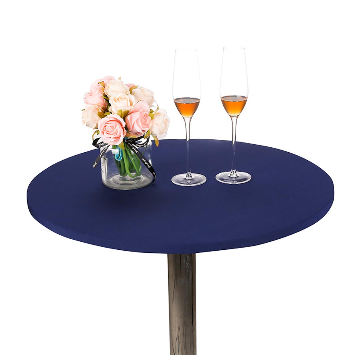 JISEN Cocktail Spandex Round Tablecloth Fitted Stretchable Table Cap 30 ...