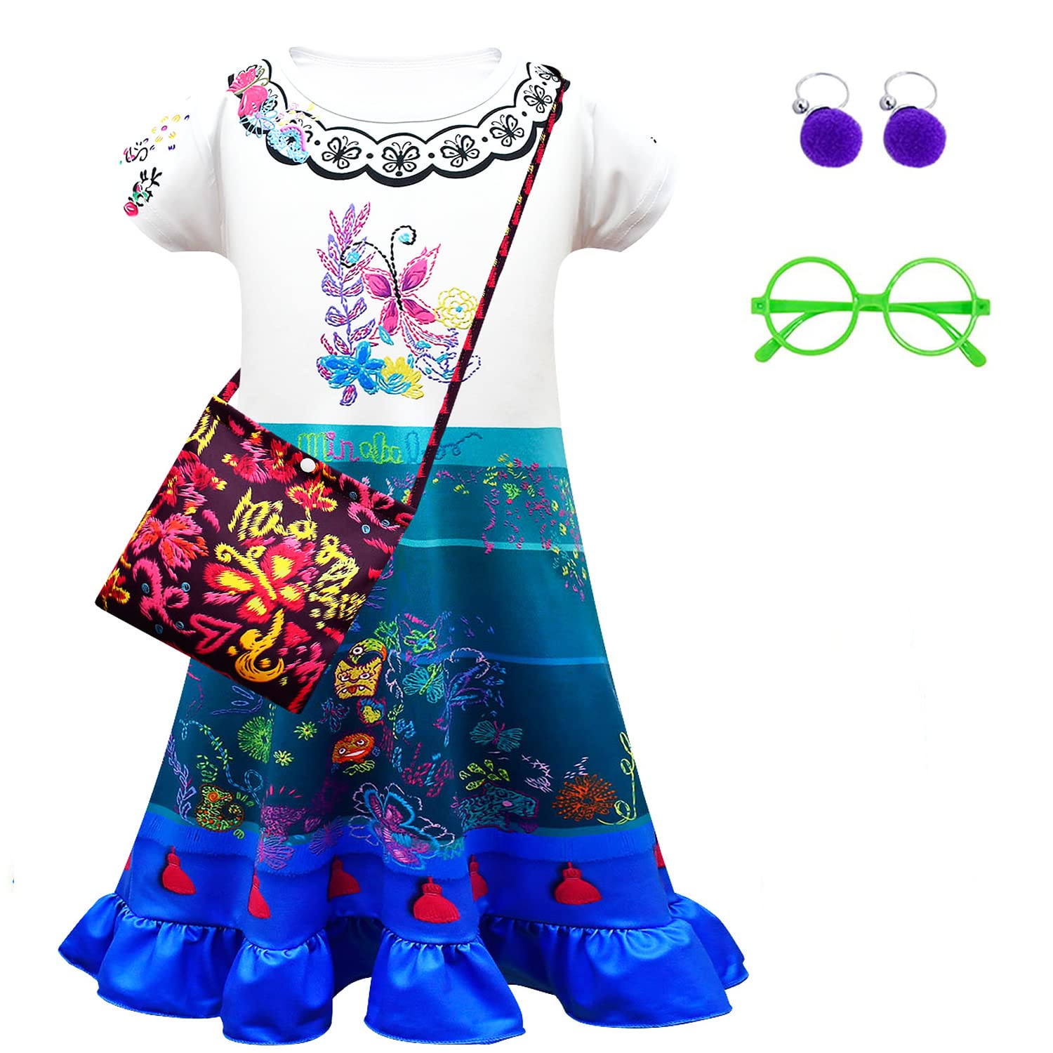 Magwei Encanto Mirabel Isabella Dress costume For Kids girls, Isabela ... Magwei Encanto Mirabel Isabella Dress costume For Kids girls, Isabela ...