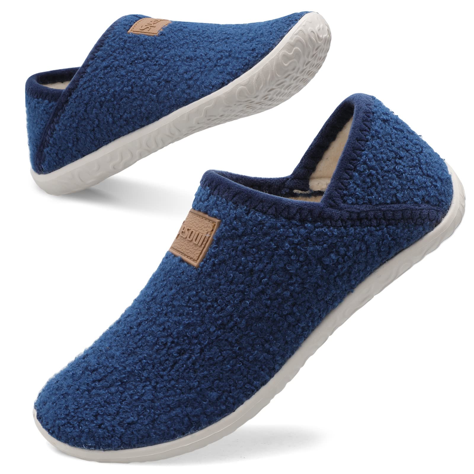 Spesoul Fuzzy House Slippers for Women Men Indoor closed Back ...