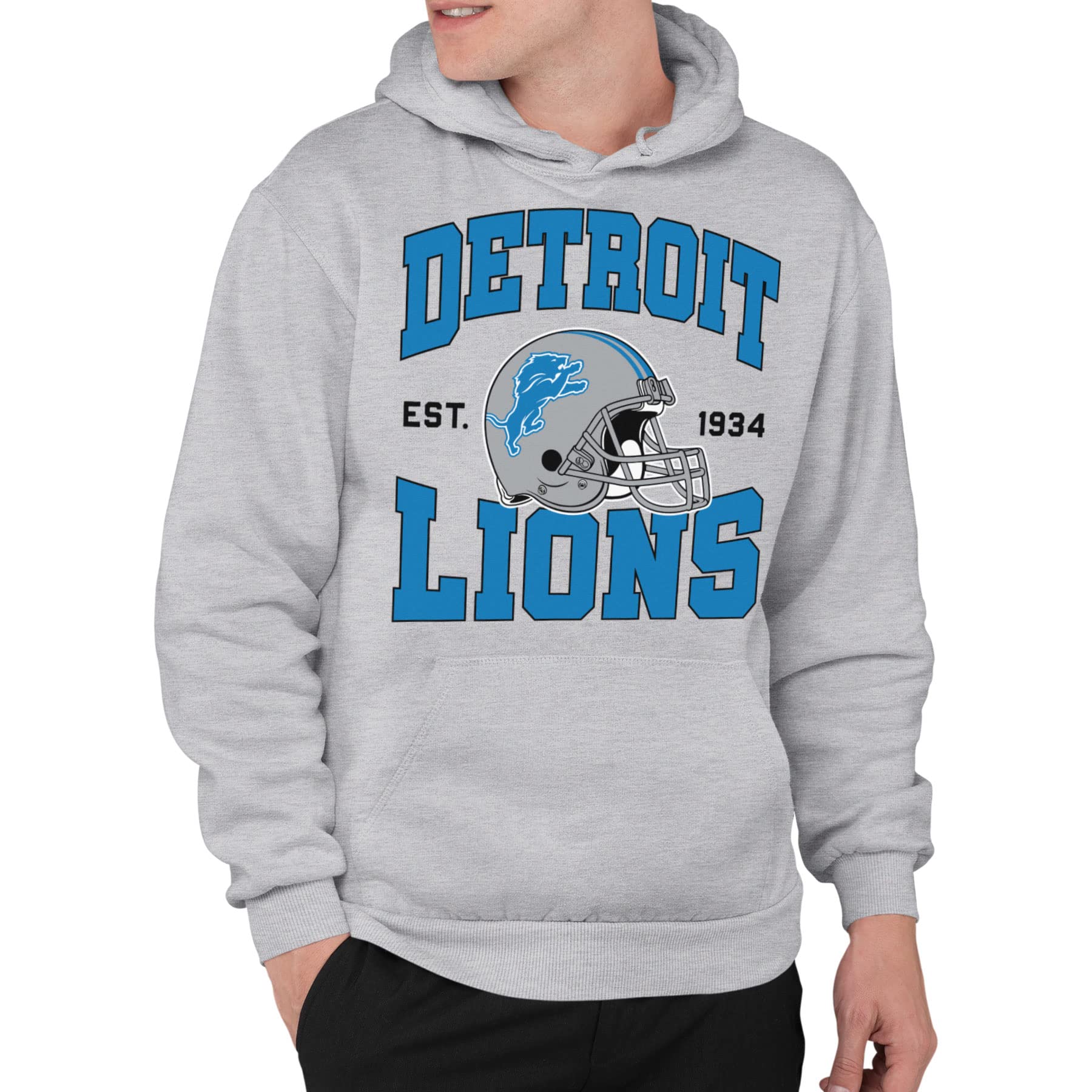 Junk Food clothing x NFL - Detroit Lions - Team Helmet - Adult Pullover ...
