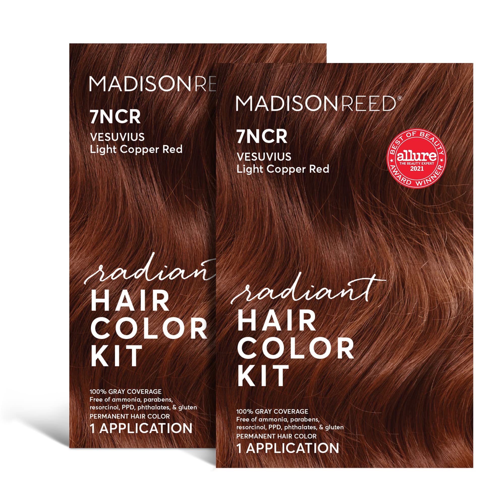 Madison Reed Radiant Hair Color Kit, Light Copper Red for 100% Gray ...