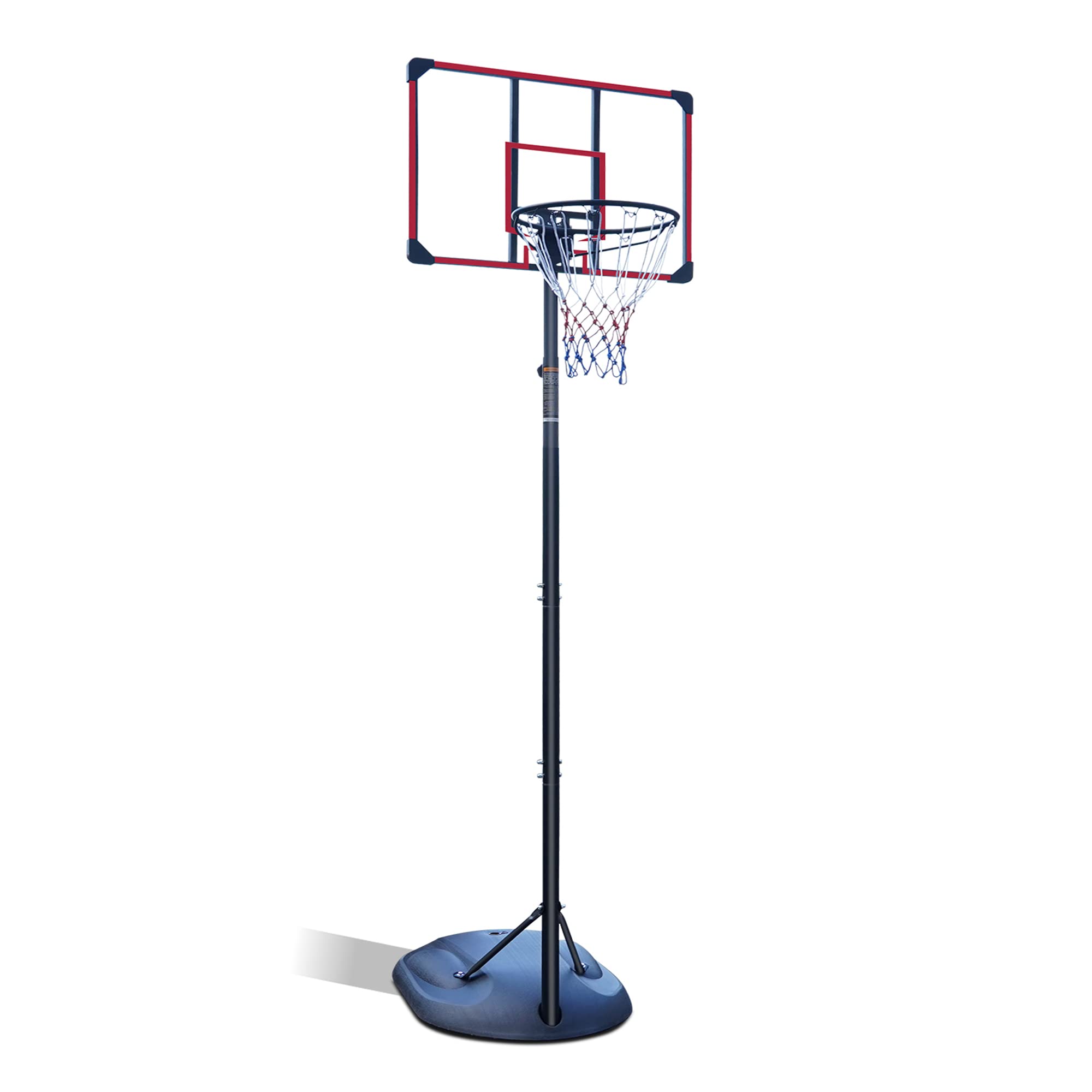 HaoKang Portable Basketball Hoop Ajustable Height 75-92ft Free Standing ...