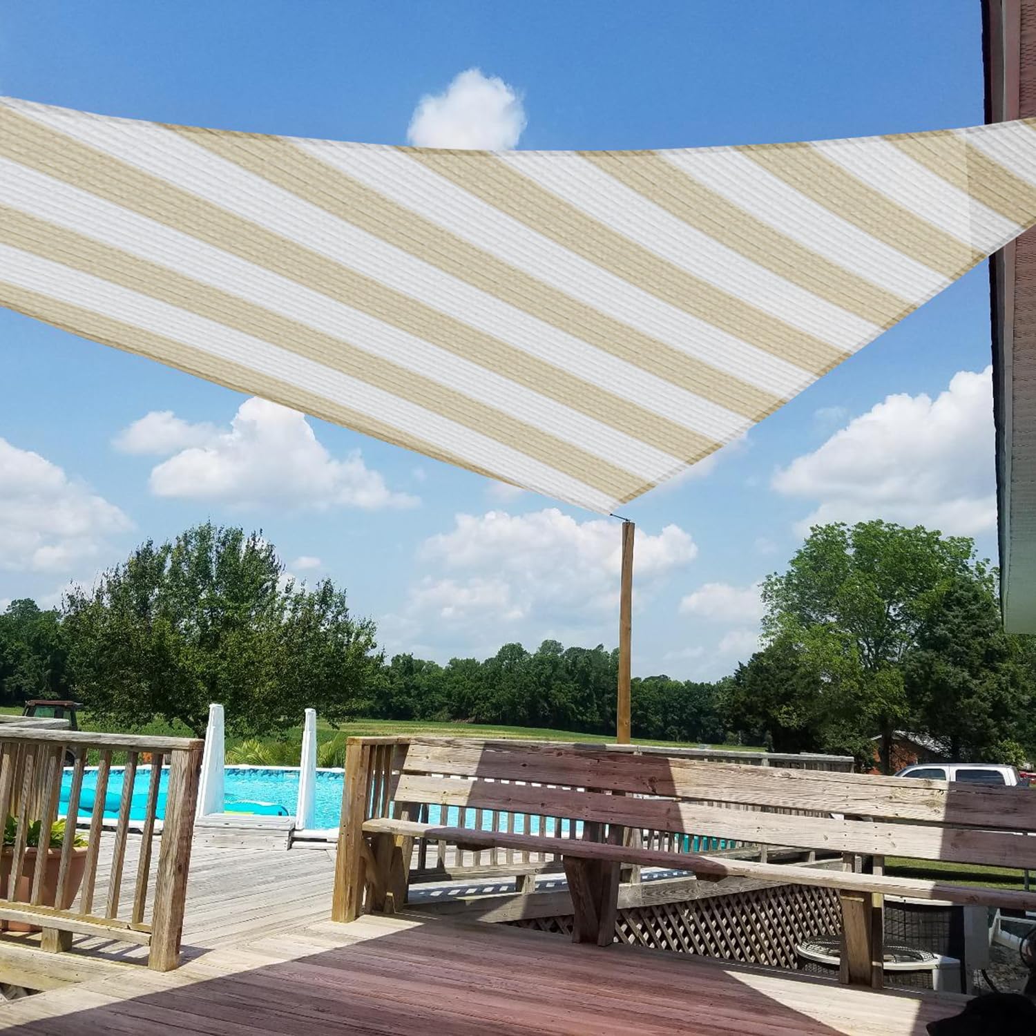 Windscreen4less 20' x 20' x 20' Sun Shade Sail Triangle Outdoor Canopy ...