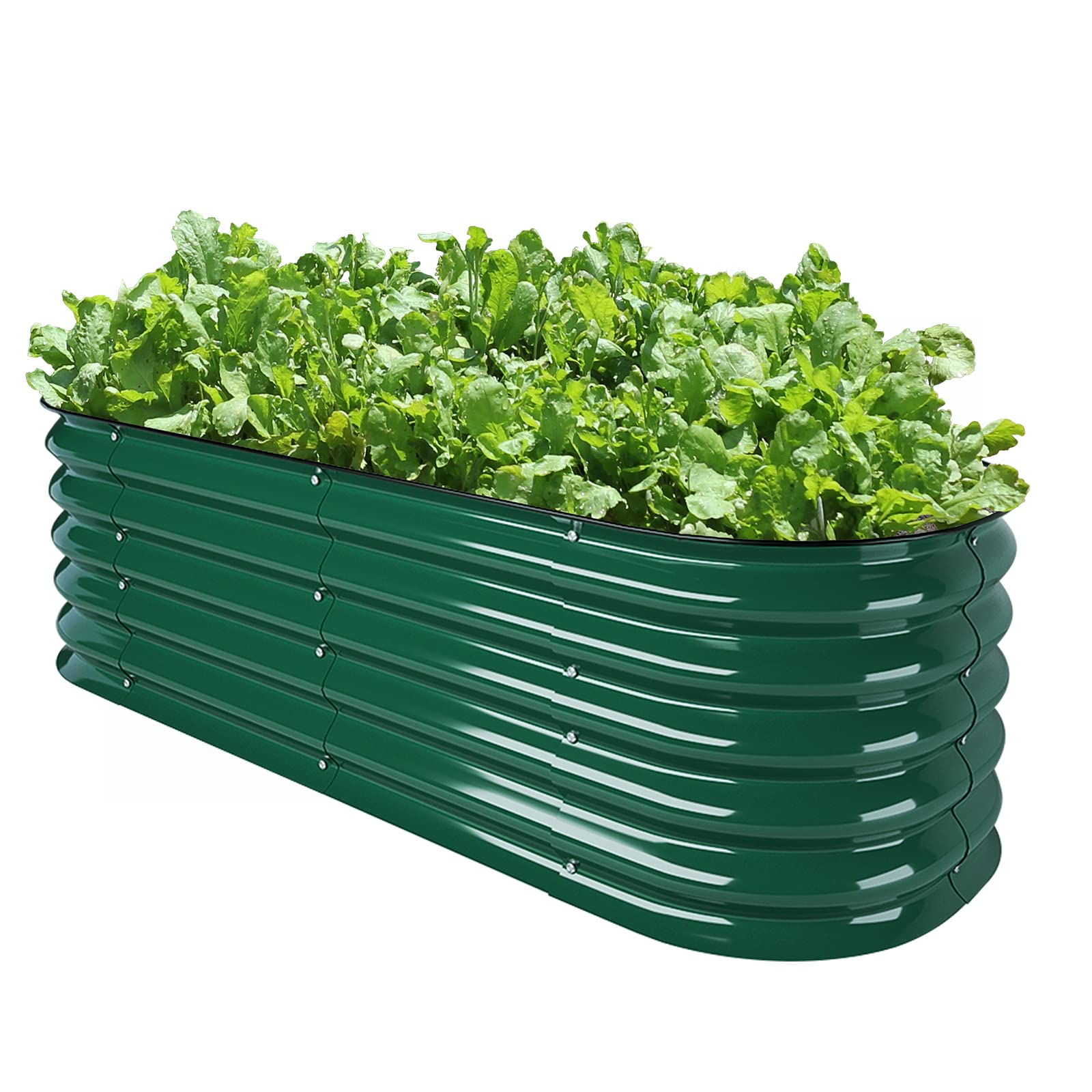 VEGEGA. 5ft X 2ft X 1.4ft Raised Garden Bed Kit, Large Zinc-Aluminum ...