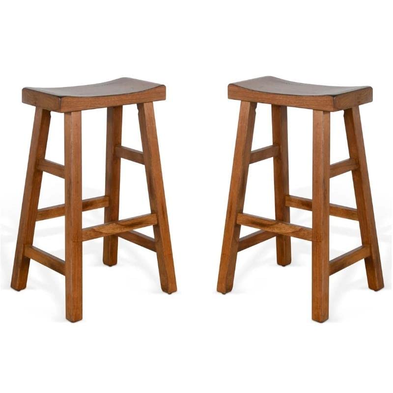 Home Square Bar Stools Set of 2, 30-inch Height Backless counter Stool ...