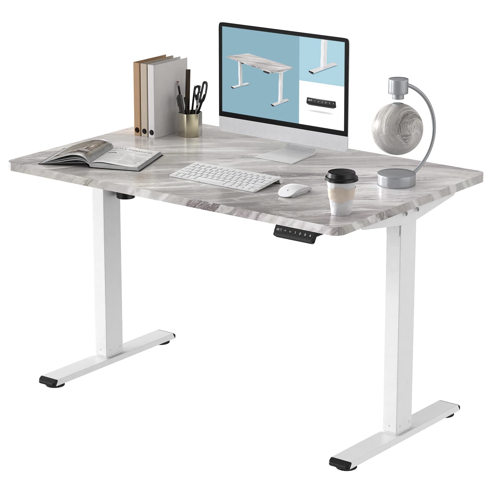 FLEXISPOT EN1 Essential Height Adjustable Standing Desk 48 x 30 Inches ...