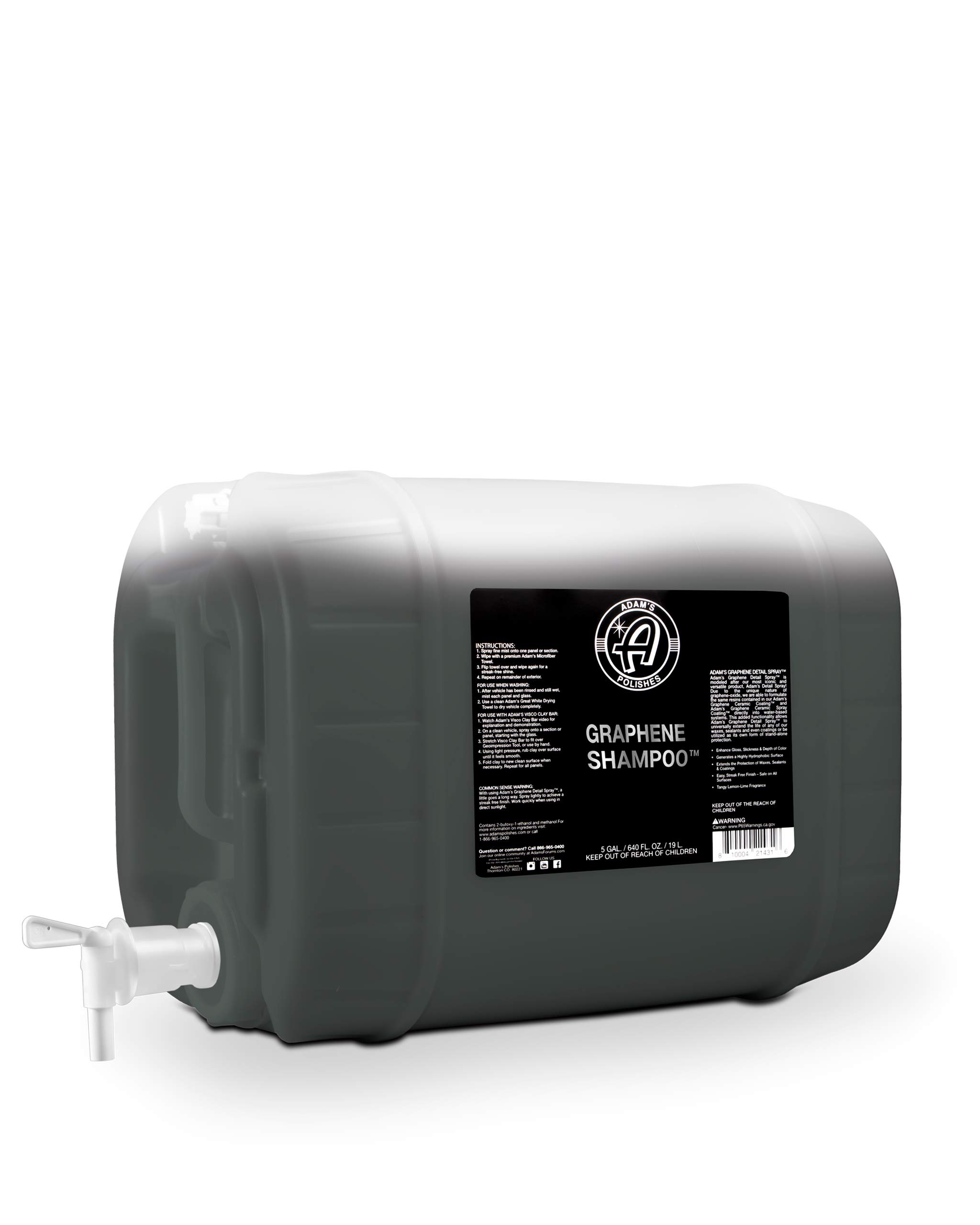 Adams Adam's Graphene Shampoo 5 Gallon - Graphene Ceramic Coating ...