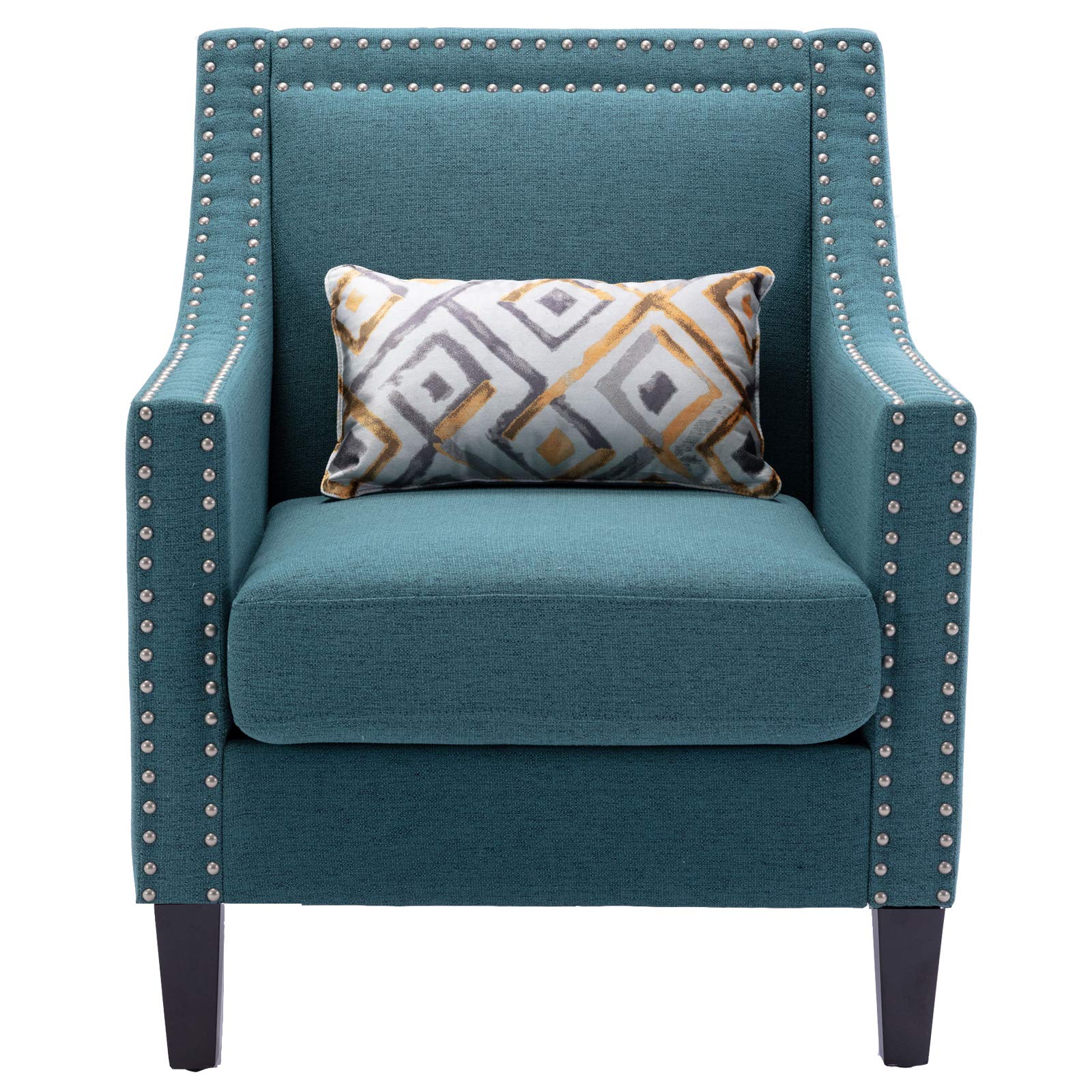 Seasonfall Upholstered Accent chair Mid century Modern Fabric Arm chair ...