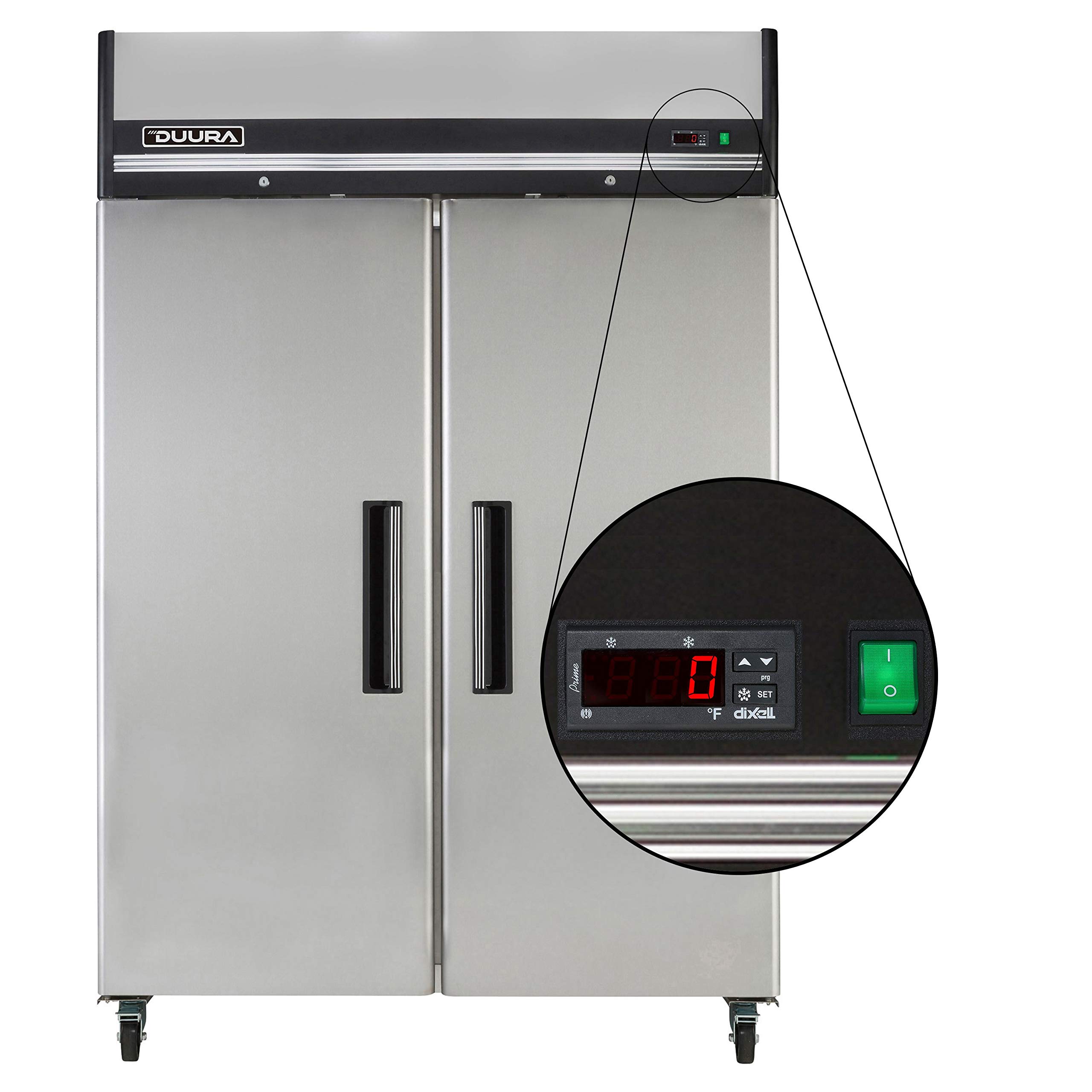 DUURA DVF2 Stainless Steel 54-inch 2-Door Reach-in commercial Freezer ...