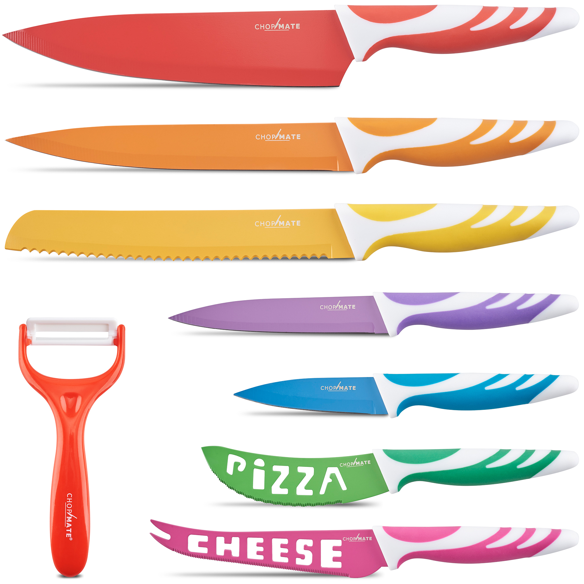 Chopmate Color Stainless Steel Anti-Bacterial Non-Stick Ceramic Coated ...