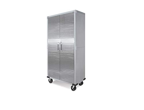 Seville Classics UltraHD Tall Storage Cabinet - Stainless Steel 2 Pack